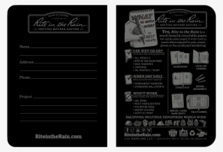 Rite In The Rain Weatherproof Mini Stapled Notebook, - Brochure PNG ...