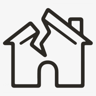 Broken Home Icon - Broken House Clipart Png PNG Image | Transparent PNG ...