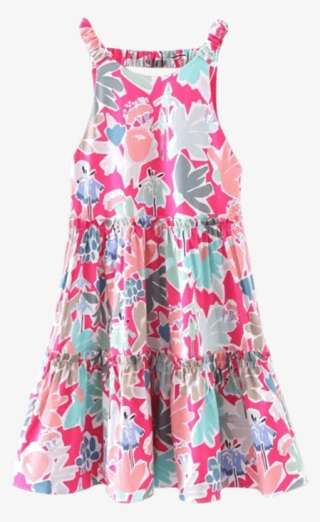 Floral Ruffles A-line Dress - Pattern PNG Image | Transparent PNG Free ...