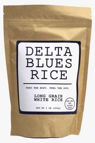 Delta Blues Long Grain White Rice, 1lb - Paper Bag PNG Image ...