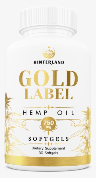 Gold Label Hemp Extract Soft Gels - Bottle PNG Image | Transparent PNG ...
