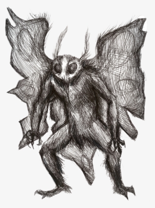 This Png File Is About Tv , Cartoon Software , Monkey - Mothman Drawing ...