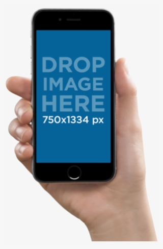Mockup Template Of A Hand Holding An Iphone - Iphone PNG Image ...