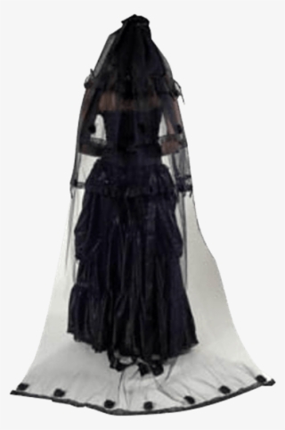 Gothic Bitter Beauty Extra Long Rose Veil - Goth Wedding Veil PNG Image ...