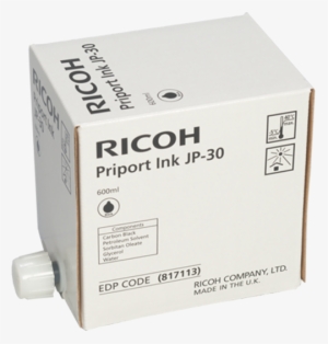 Ricoh Black Priport Inkjp-30 - Ricoh Jp12 Ink Refill - 1-pack Black PNG ...