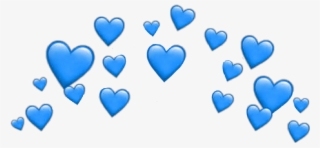 Heart Hearts Heartcrown Crown Filter Snapchat Blue - Heart Emoji Crown ...