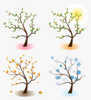 Black And White Download 4 Seasons Tree Clipart - Tree Four Seasons ...