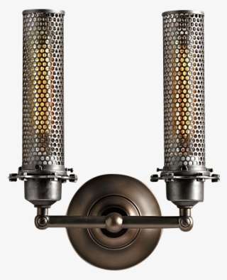 Industrial Mesh Cage Wall Light Metal - Ceiling Fixture PNG Image ...