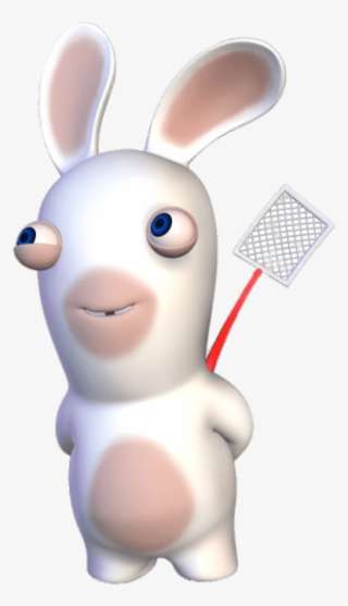 Free Png Download Rabbid Holding Flyswapper Clipart - Raving Rabbids ...