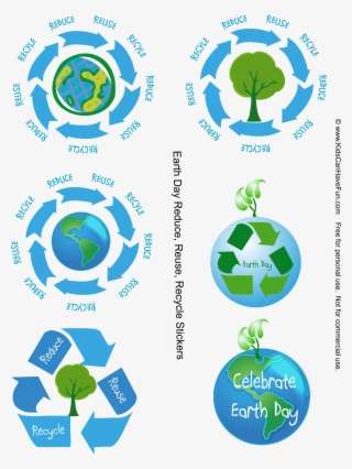 Reduce, Reuse, Recycle Earth Day Stickers Http - Earth Day Stickers PNG ...