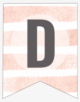 D- Pink Stripes Alphabet Banner Letter - Graphic Design PNG Image ...
