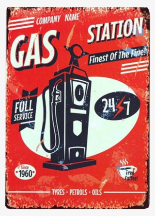 Vintage Sign Gas Station - Vintage Gas Station Sign PNG Image ...