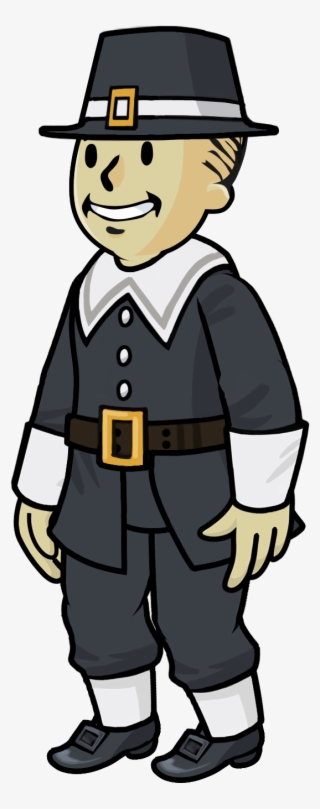 Pilgrim Clipart Outfit - Cartoon Pilgrim Male PNG Image | Transparent ...