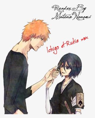 Render Ichiruki - Bleach Ichigo Saves Rukia Fanart PNG Image ...