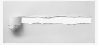 Ripped Paper Torn Through Broken Transpare - Monochrome PNG Image ...