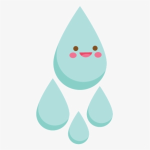 Smiling Raindrop - Cute Raindrop Clipart PNG Image | Transparent PNG ...