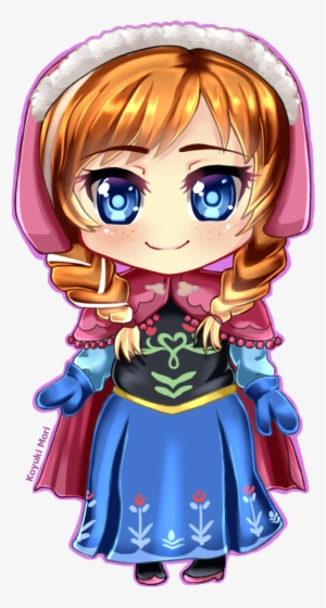 Chibi Anna By Koyukimori On Deviantart - Chibi Anna And Elsa PNG Image ...