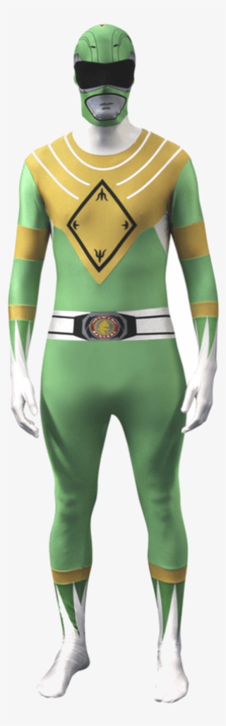 Green Power Ranger Morphsuit - Power Rangers Cheap Halloween PNG Image ...