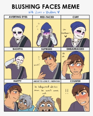 Blushing Meme Face - Meme Faces PNG Image | Transparent PNG Free ...