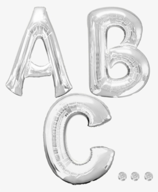 80 Cm Silver Letter Balloon Balloon Foil Balloon - Silver PNG Image ...