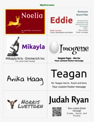 Pc Nametag 4" X 2-1, 2" Classic Paper Name Tag Insert - Graphic Design ...