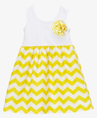 Yellow Chevron Pinwheel Dress - Casual Frock Designs For Girl Babies ...