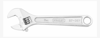Stanley Adjustable Wrench - Stanley 8 Adjustable Wrench PNG Image ...