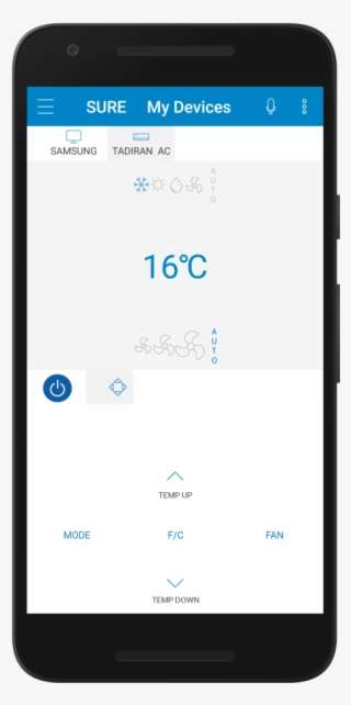 Remote Control For Ac - Mobile App With Tiles PNG Image | Transparent ...