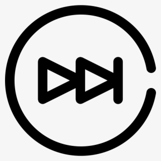 Fast Forward Button In A Circular Border Vector - Dell Logo Black Png ...