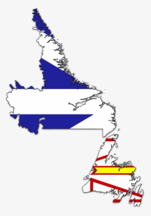 Flag-map Of Newfoundland And Labrador - Newfoundland Flag Map PNG Image ...