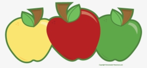 Free Fruit Clipart - Colored Apple Clip Art PNG Image | Transparent PNG ...
