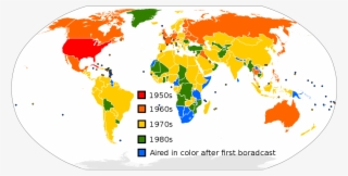 Timeline Of The Introduction Of Color Television In - Countries That ...