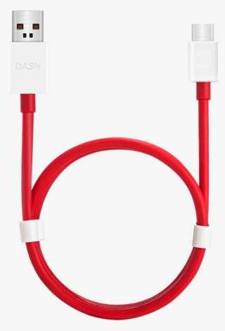 Oneplus Type C Cable Red - Oneplus 3 Dash Charge Cable PNG Image ...