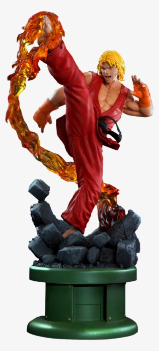 25" Street Fighter Statue Ken Masters With Dragon Flame - Pop Culture ...