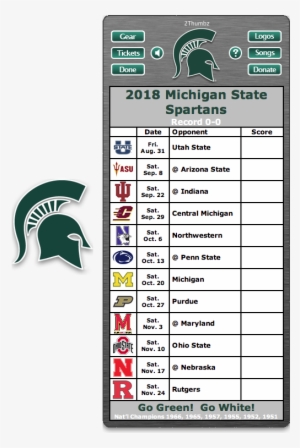 Get Your 2018 Michigan State Spartans Football Schedule - Texas Tech ...