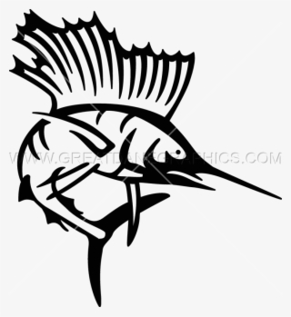Picture Black And White Sailfish Production Ready Artwork - Easy ...