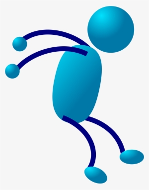 Illustration Of A Dancing Cartoon Blue Man - Stick Men Clip Art PNG ...