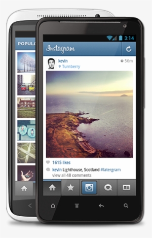 Instagram On A Phone Screen PNG Image | Transparent PNG Free Download ...