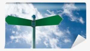 Blank Street Sign Post With 4 Signs Wall Mural • Pixers® - Umbrella ...