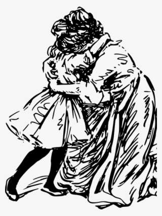 Crying Tears Png - Mother And Daughter Crying Drawing PNG Image ...