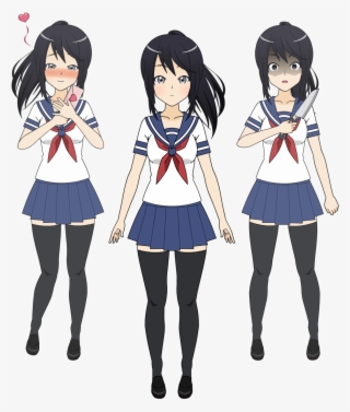 Yandere Simulator Anime Ayano - Yandere Chan Uniform Drawing PNG Image ...