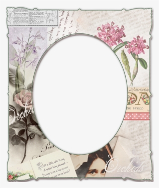 Transparent Png Paper Frame With Orchids - Paper Picture Frames Png PNG ...