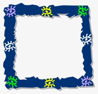 Vector Illustration Of Watching Eye Border Frame PNG Image ...