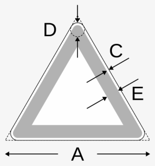 Italian Traffic Signs - Triangle Road Sign Dimension PNG Image ...