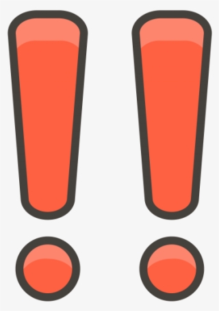 Double Exclamation Mark Emoji - Graphic Design PNG Image | Transparent ...