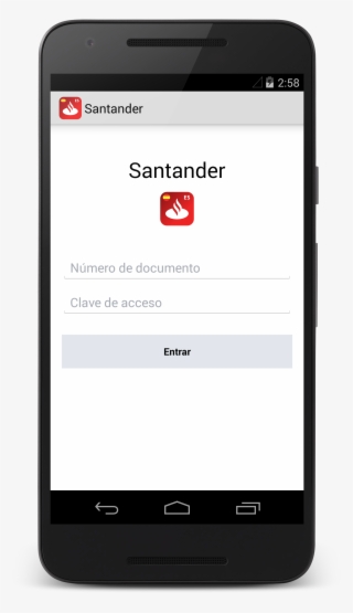 Santander Fake Screen - Plain Text Android Studio PNG Image ...