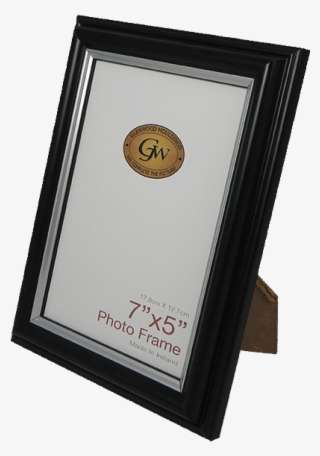 Black With Silver Line Photo Frame - Picture Frame PNG Image ...
