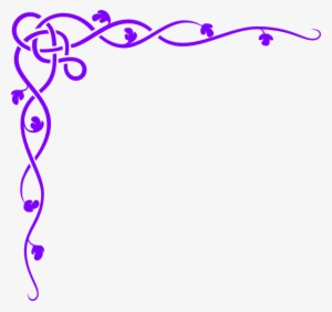 Purple Rose Clipart Corner - Flower Corner Border Purple Png PNG Image ...