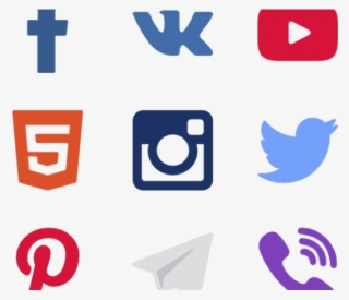 Social Media Logos Png No Background - Social Media Icon Vector Png PNG ...
