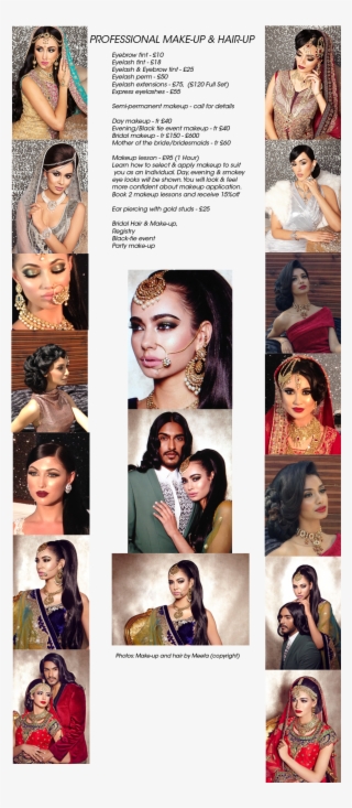 Make Up, Eye Treatments, And Piercing - Collage PNG Image | Transparent ...